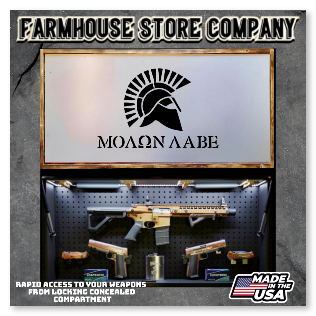 Gun Concealment Flag Deluxe Wall Art Charred Spartan Design – Farmhouse ...