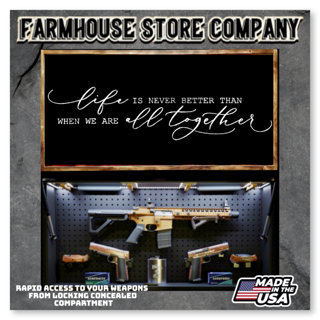 Gun Concealment Flag Deluxe Wall Art Charred Black All Together Design ...