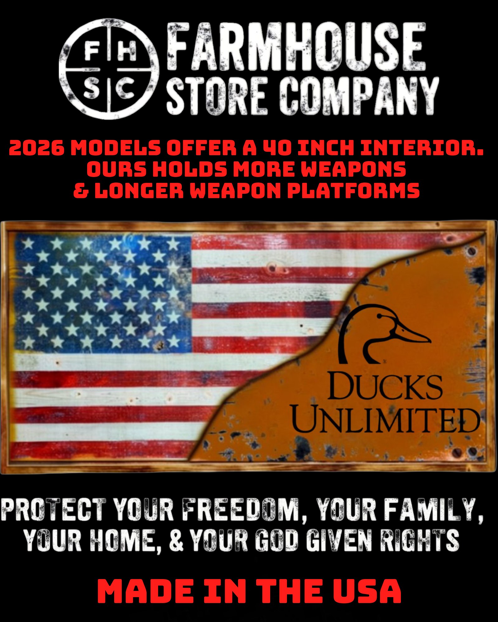 Gun Concealment Flag Deluxe Wall Art TORN & BATTLE-WORN BURNT ORANGE D ...