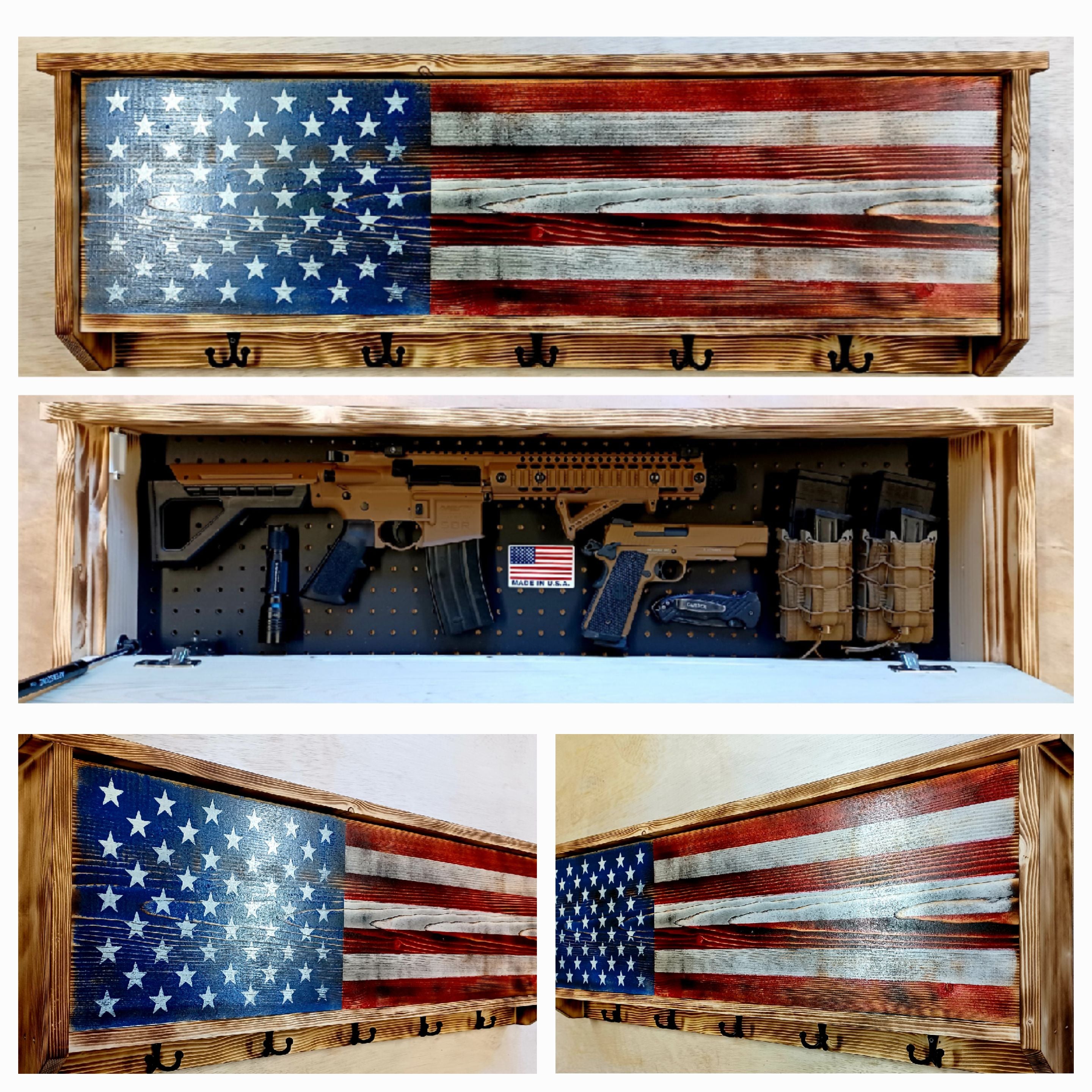 American Flag Concealment Coat Rack 2.0 – Farmhouse Store Company LLC